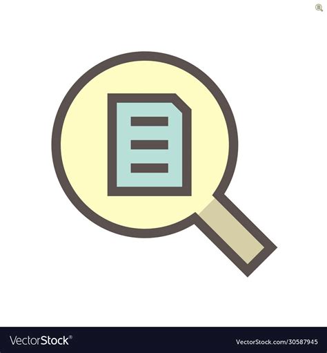 Document Search Icon Set Design 48x48 Pixel Vector Image