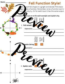 Fall Th Grade Define Evaluate And Compare Functions Activity By Wooly Moose