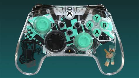 Pdp Launches Realmz Minecraft Diamond Print Wireless Controller With Collectible Steve Figurine