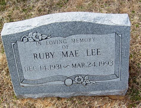 Ruby Mae Thomas Patton Lee 1931 1993 Find A Grave Memorial