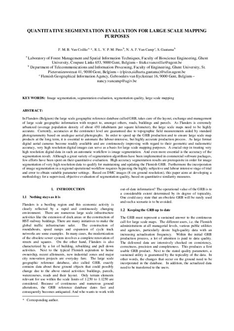 Pdf Quantitative Segmentation Evaluation For Large Scale Mapping Purposes
