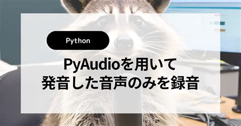 Python Pyaudioを用いて発音した音声のみを録音 やすひらブログ