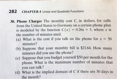 Solved CHAPTER Linear And Quadratic Functions Chegg