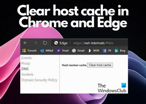 How To Clear Host Cache In Edge Browser