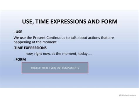 Present Continuous Grammar Guide Français Fle Powerpoints