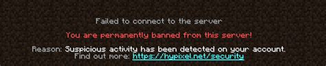 Update Account Security Alert Bans Hypixel Forums