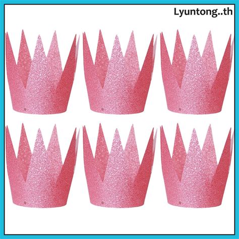 6 ชิ้นหมวกมงกุฎอุปกรณ์วันเกิด 6 00x6 00x9 00 ซม เด็ก Lyuntong Shopee Thailand