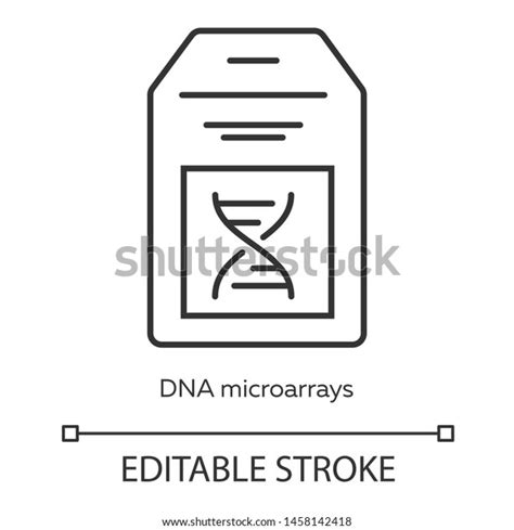 Dna Microarray Linear Icon Dna Chip Stock Vector Royalty Free 1458142418 Shutterstock