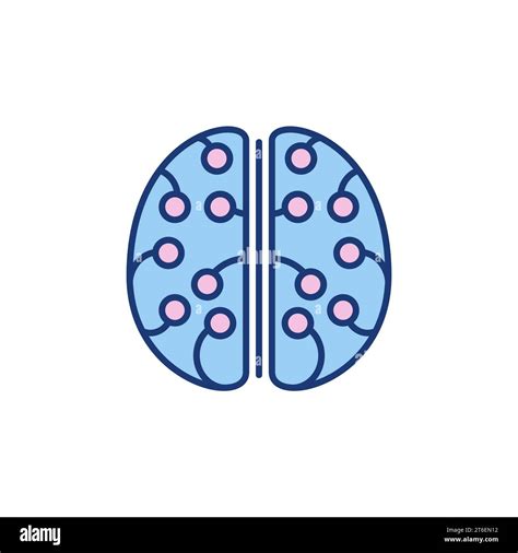 Human Brain With Neuron Connections Vector Concept Colorful Icon Or Design Element Stock Vector
