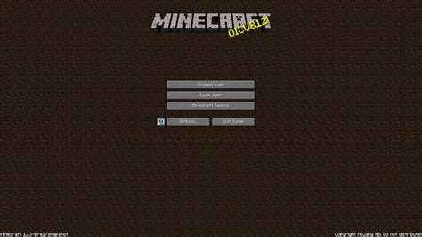 I Was Able To Remake The Old Main Menu In The Newest Snapshot Using The Panorama Overlay Texture