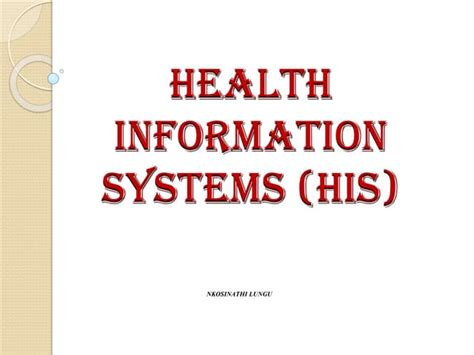 Health Information System Pptx