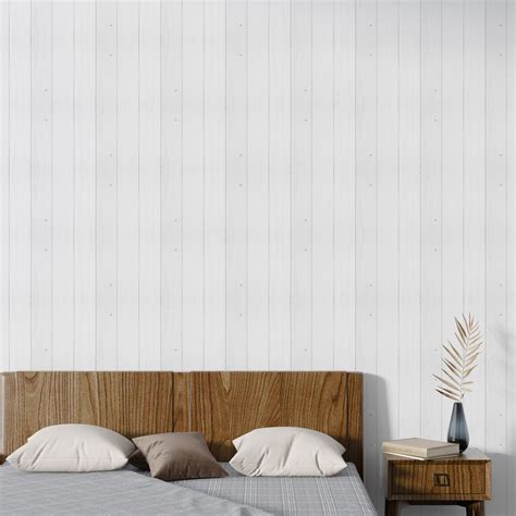 Seamless White Shiplap Wallpaper Peel And Stick Faux Shiplap