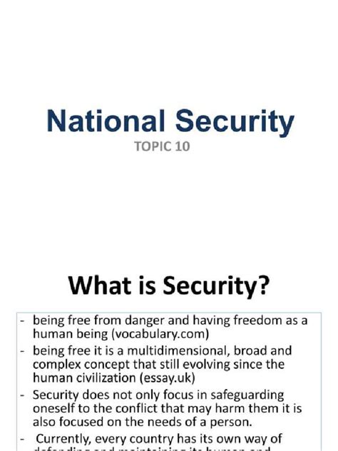 National Security Concerns Pdf