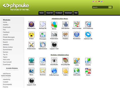 How To Login To The Administrator System In Php Nuke Inmotion Hosting