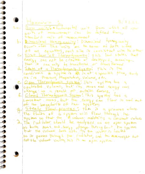 Thermo Hw First Homework Assignment ENGR Studocu