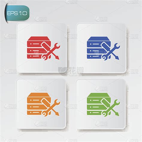 数据库维护按钮上的图标，干净矢量