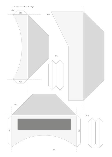 Millennium Falcon Cockpit Paper Model 48
