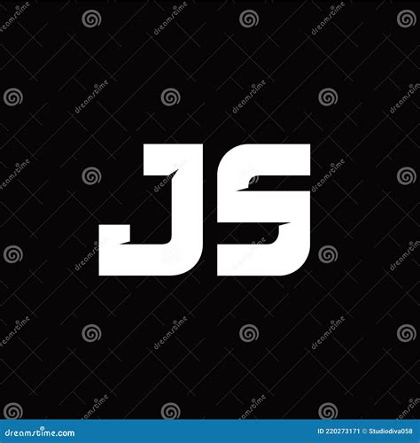 J S Letra Monograma Estilo Inicial Logo Plantilla Stock de ilustración ...