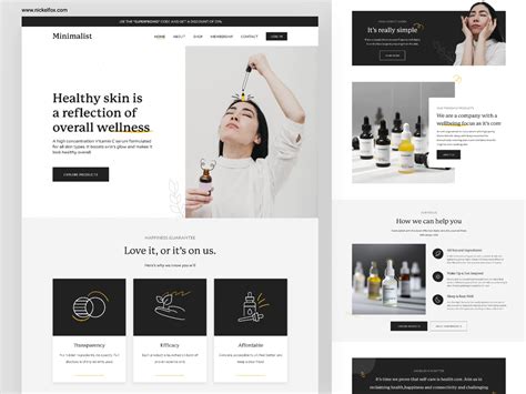 Landing Page Design Web Site Ui Minimalist Website By Nickelfox Ui