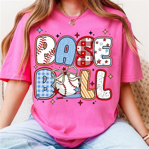 Baseball Coquette T Shirt Brushstroke Baseball Tee Game Day Baseball