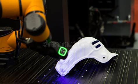Robot Perform 3d Scan On Workpiece Stock Image Image Of Industrial Future 263388403