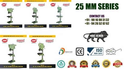 HMP Vertical Drilling Cum Milling Machine Spindle Travel Drilling Capacity Steel