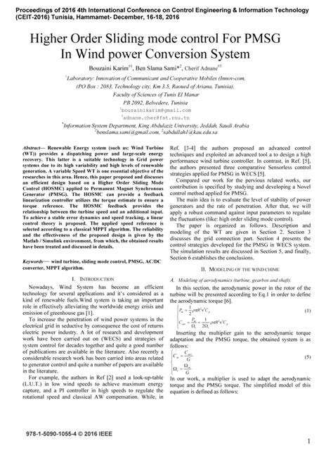 Pdf Higher Order Sliding Mode Higher Order Sliding Mode Control For