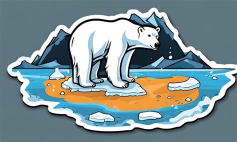 Polar Bear On Ice Floe Stickers Images Free Download On Freepik