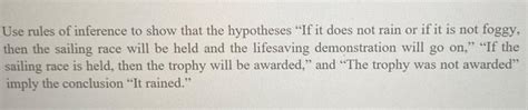solved use rules of inference to show that the hypotheses