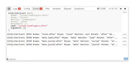 Debug Bar Kirby CMS Plugins