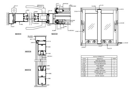 Automatic Door Detail 2d View Cad Structural Block Layout Autocad File Cadbull