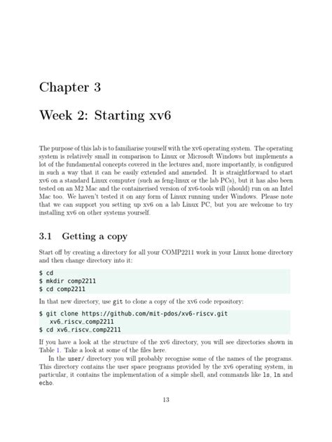 Lab Manual Comp2211 2 2 Pdf Operating System Shell Computing