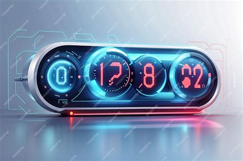 Premium Ai Image Abstract Futuristic Technology Background With Digital Number Timer Concept