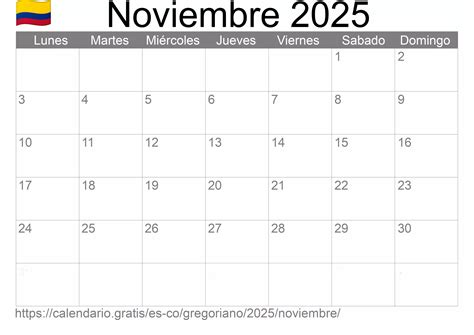 Calendario De Colombia 2025 Para Imprimir