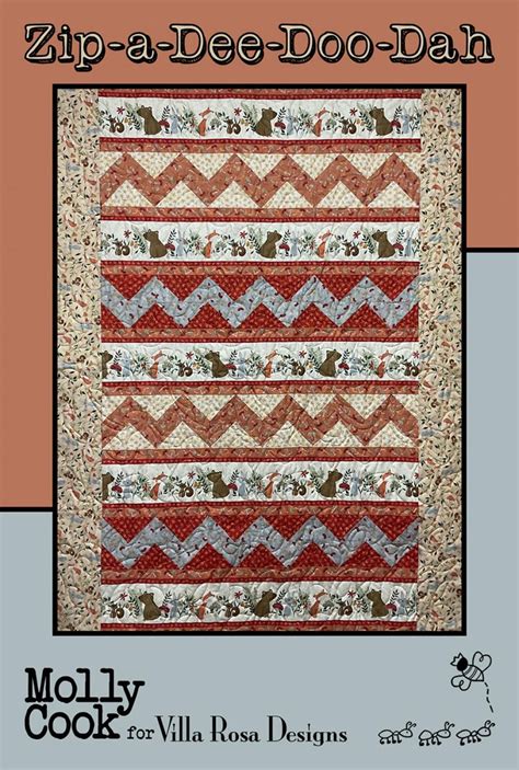 Zip A Dee Doo Dah Quilt Pattern Finished Size 47x59 Pattern From Vil