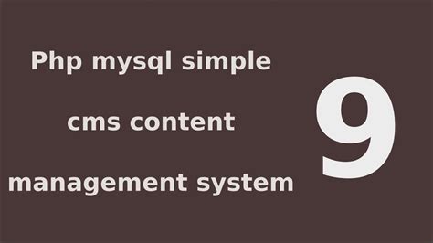 Php Mysql Simple Cms Content Management System Tutorial 9 Create Add Page Functionality B