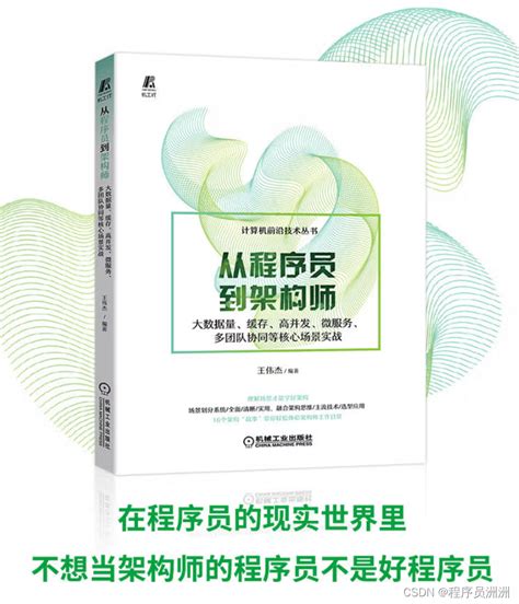 【送书福利 第四期】从程序员到架构师：大数据量、缓存、高并发、微服务、多团队协同等核心场景实战书籍 从程序员到架构师 pdf csdn博客