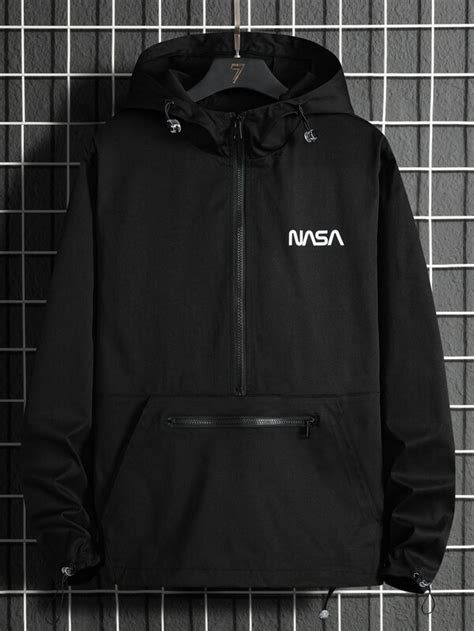 Manfinity Men Letter Graphic Drawstring Hooded Jacket Shein South Africa Manfinity Men Letter Graphic Drawstring Hooded Jacket Shein South Africa