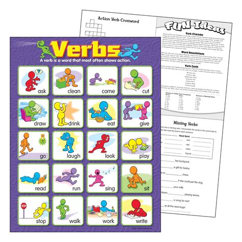 T38131 Learning Chart Verbs Verb Words Action Verbs Learning Objectives Parts Of Speech