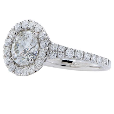152 Carat J I1 Gia Graded Round Brilliant Cut Diamond Engagement Ring