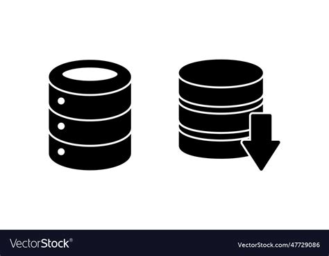 Database Icon Server Icon Storage Royalty Free Vector Image