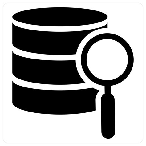 Database Search Icon Concept In Black Color 62472003 Vector Art At Vecteezy