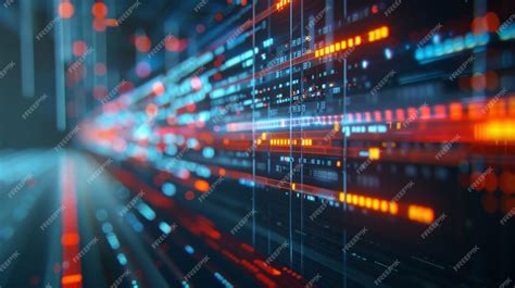 Binary Code Running Through A Circuit Board Premium Ai Generated Image