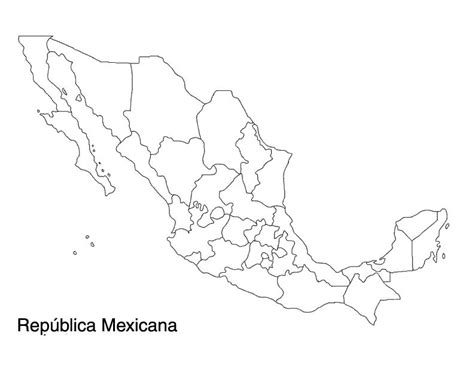 Mapa De México Sin Nombres