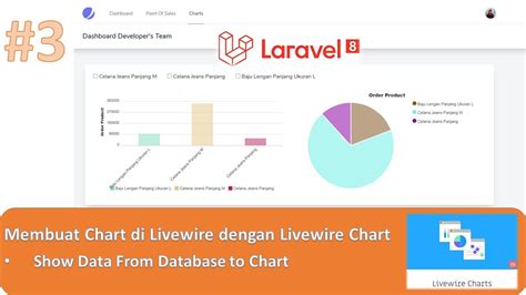tutorial laravel membuat charts di livewire dengan livewire charts show data from database