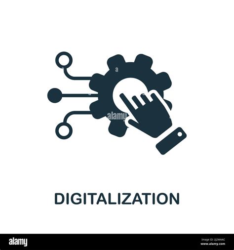 Digitalization Icon Monochrome Simple Digitalization Icon For