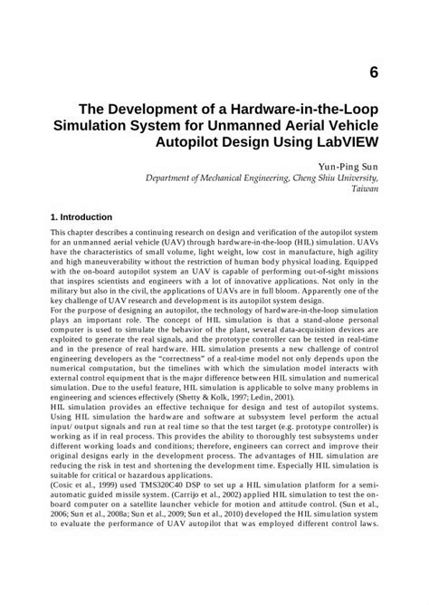 Pdf The Development Of A Hardware In The Loop Simulation System For