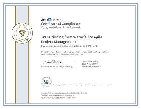 priya agrawal on linkedin certificate of completion
