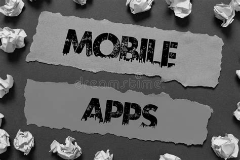 Sign Displaying Mobile Apps Concept Meaning A Software Application