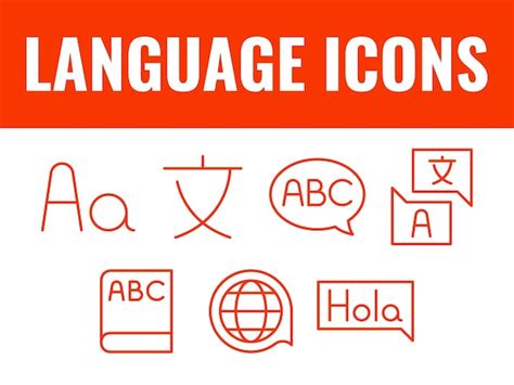 Premium Vector Language Icons Set Language Icons Vector Language